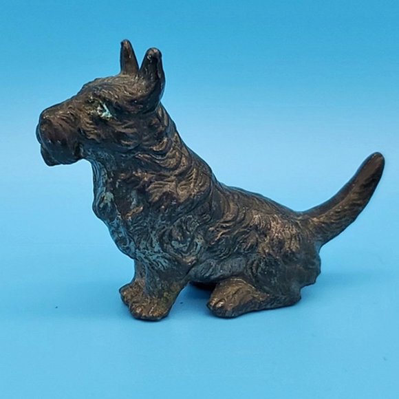 Unknown | Accents | Vintage Painted Metal Mini Dog Figurine Scottie ...